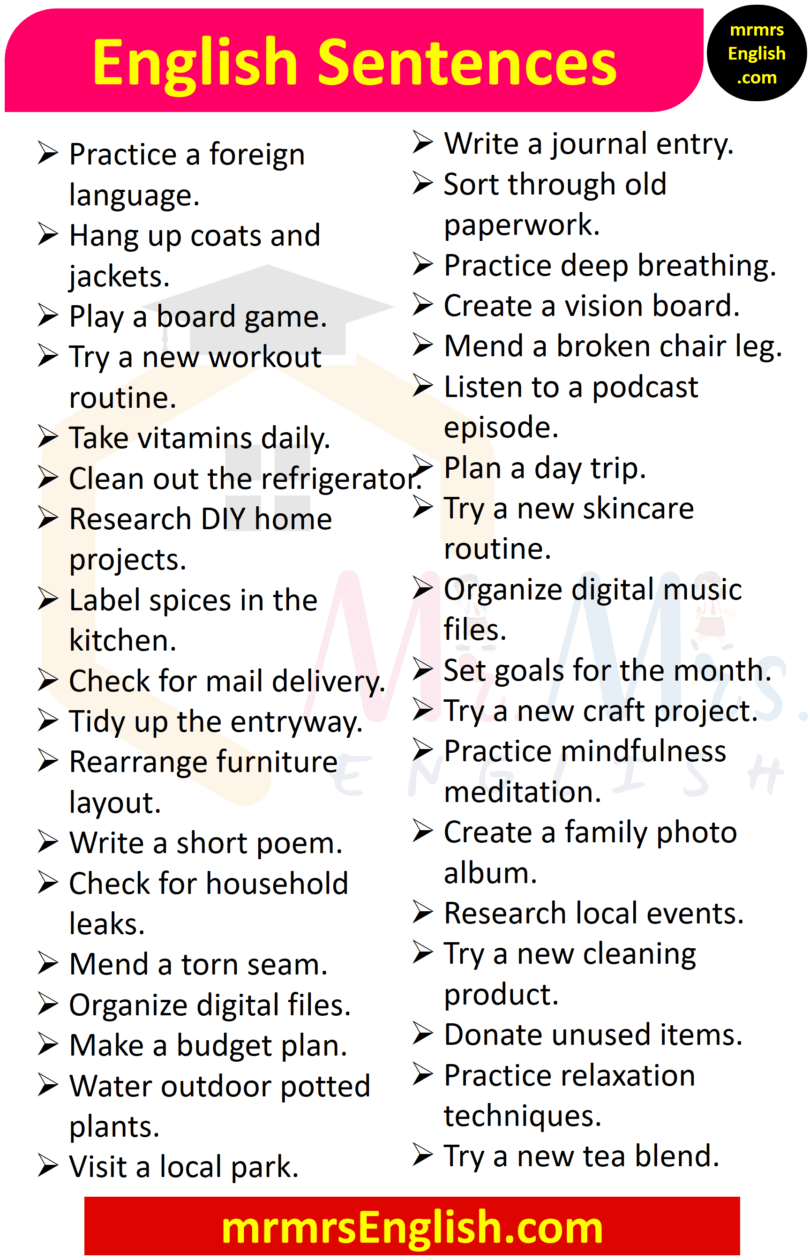 160 English Speaking Practice Sentences for Beginners - MR MRS ENGLISH