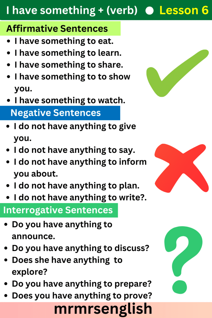 English Speaking Course Lesson 6 by Structures - MR MRS ENGLISH