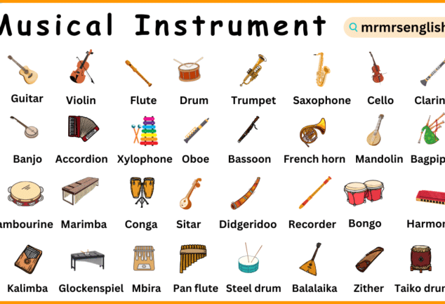 Different Types of Musical Instruments Archives - MR MRS ENGLISH