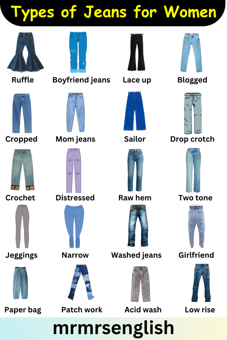 40+ Jeans names for women in English with their pictures - MR MRS ENGLISH