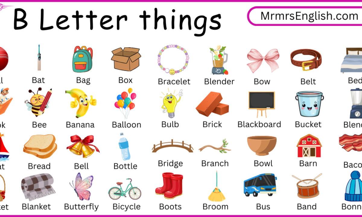 Letter B Words