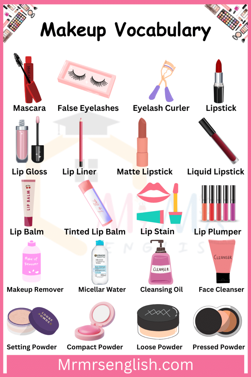 Makeup Vocabulary words in English with Their Pictures - MR MRS ENGLISH