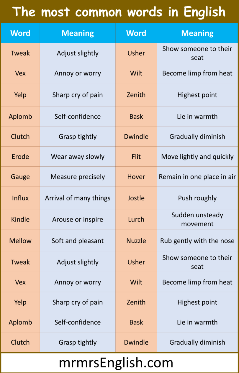 1000 Vocabulary words with meanings in English and Pictures - MR MRS ...