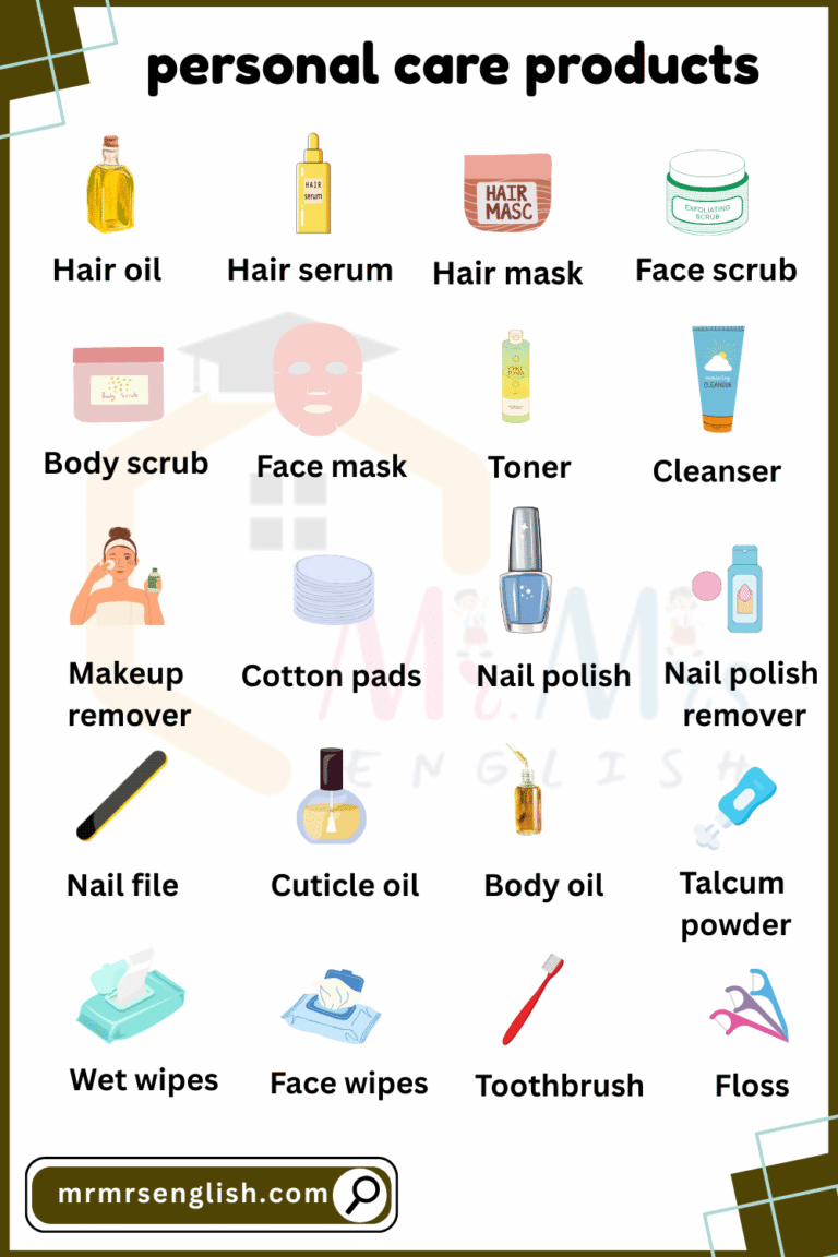 Personal Care Products Names in English with there Pictures - MR MRS ...