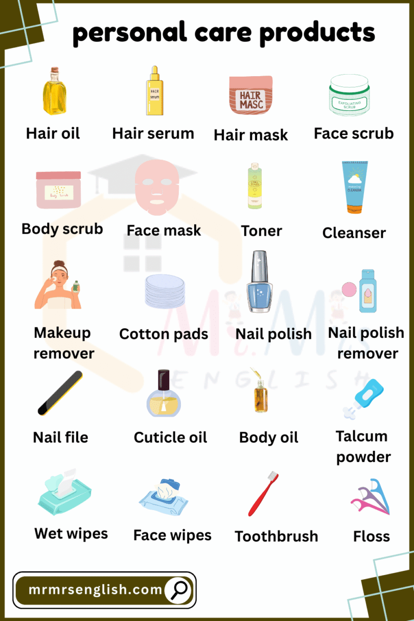 Personal Care Products Names in English with there Pictures - MR MRS ...