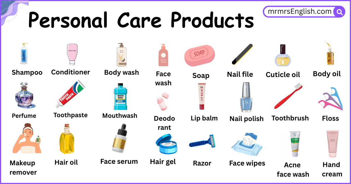 Personal Care Products Names in English with there Pictures - MR MRS ...