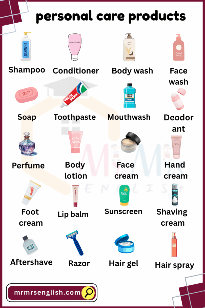 Personal Care Products Names in English with there Pictures - MR MRS ...