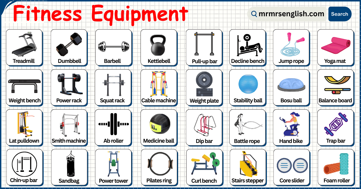 Gym Equipment Names And Pictures Pdf Types Of Weights At The Gym