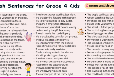 100 English Sentences for Grade 3 with Their Pictures - MR MRS ENGLISH