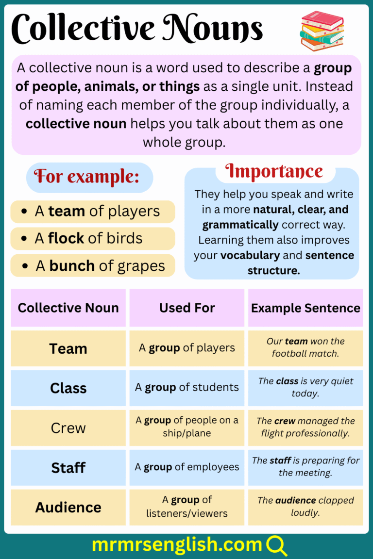 Collective Nouns Made Easy with Definition and Examples - MR MRS ENGLISH